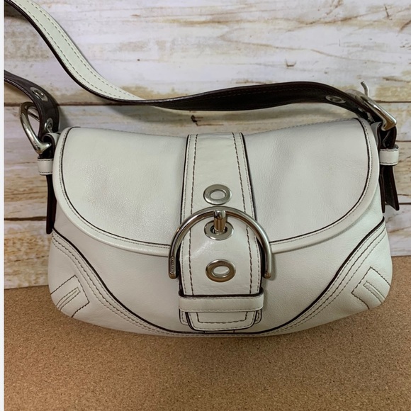 Coach | Bags | Vintage Ivory Coach Timeless Flap Bag With Dust Bag ...